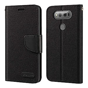 LG V20 H990DS Case, Oxford Leather Wallet Case with Soft TPU Back Cover Magnet Flip Case for LG V20 H990DS