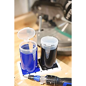 SmartJars® Pegboard Organizer Accessories Storage Jars, Pegboard Jars for Garage Organization, Craft Room, or Pantry, Pegboard Bins with Lids, Pegboard Wall Organizer, Starter Pack of 6 (Black)