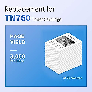 myCartridge SUPCOLOR Compatible Toner Cartridge Replacement for Brother TN760 TN 760 TN730 TN 730 to use with DCP-L2550DW HLL2390DW HLL2395DW HL-L2370DW MFC-L2710DW MFC-L2730DW Printer ( 4 Black)