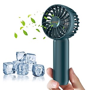 VEMONT Handheld Fan, Mini Portable Hand Fan with 2500mAh Rechargeable Battery,Personal Pocket Hand Held Fan with 3 Speeds(3-10H Working Time),Super Small Size Fans perfect for Outdoor Travel Camping