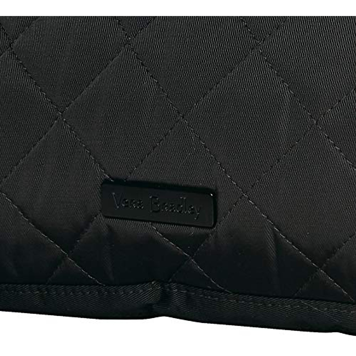 Vera Bradley Women's Performance Twill Triple Zip Hipster Crossbody Purse, Black, One Size
