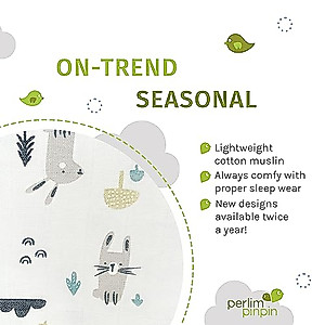 New 2024 Spring Summer Release - Perlimpinpin 0.7 TOG Cotton Baby Sleep​ Sack – Tailored to any American Climate