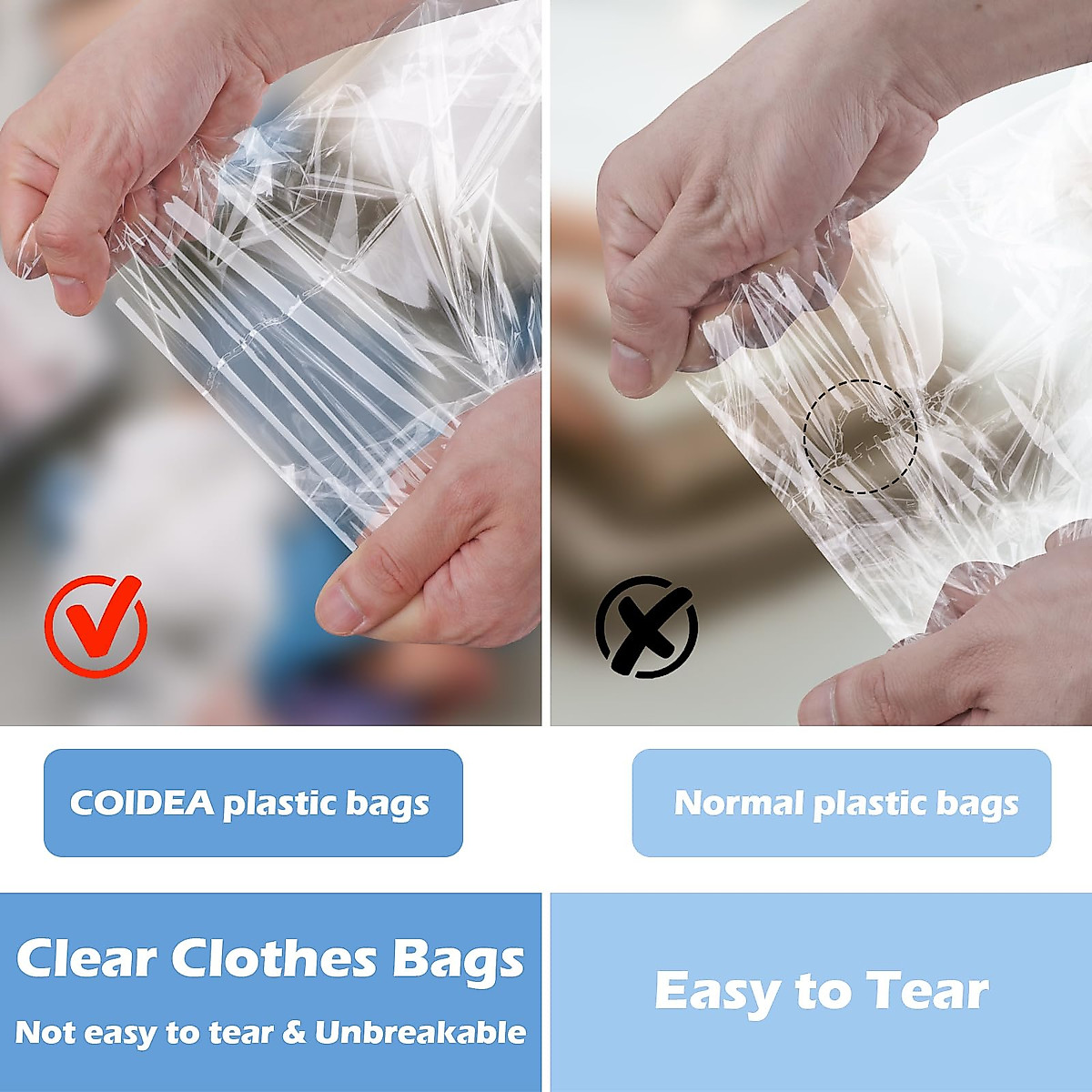 Cellophane Bags 12x16 Inches, 70 Pcs Clear Poly Bags, Resealable Plastic Bags for Clothes, Shirt Bags Great for Packaging Clothing, Decorative Wrappers, Party Favors, Artwork and More