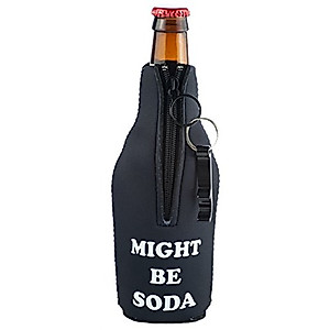 Funny Guy Mugs Might Be Soda Collapsible Neoprene Bottle Coolie - Drink Cooler