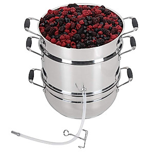 VINEYARD Deluxe Stainless Steel Steam Juicer with Tempered Glass Lid VKP1150