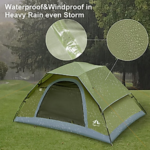 Night Cat Camping Tents 1 2 3 4 Persons with Unique Rainfly Backpacking Tent Easy Clip Setup Double Layers 2 Doors Waterproof Lightweight,Single-Size