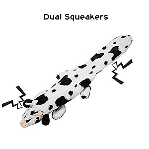 Nocciola 5 PCS Crinkle Dog Squeaky Toys with Double Layer Reinforced Fabric, Durable Plush Dog Toys, No Stuffing Body Dog Toy Set for Small to Large Dogs (5pcs 10 squeakers, Jungle Series1)