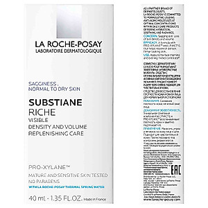 La Roche-Posay Substiane Riche Face Moisturizer for Visible Density and Volume Replenishing Anti-Aging Moisturizer Care, 1.35 Fl Oz (Pack of 1)