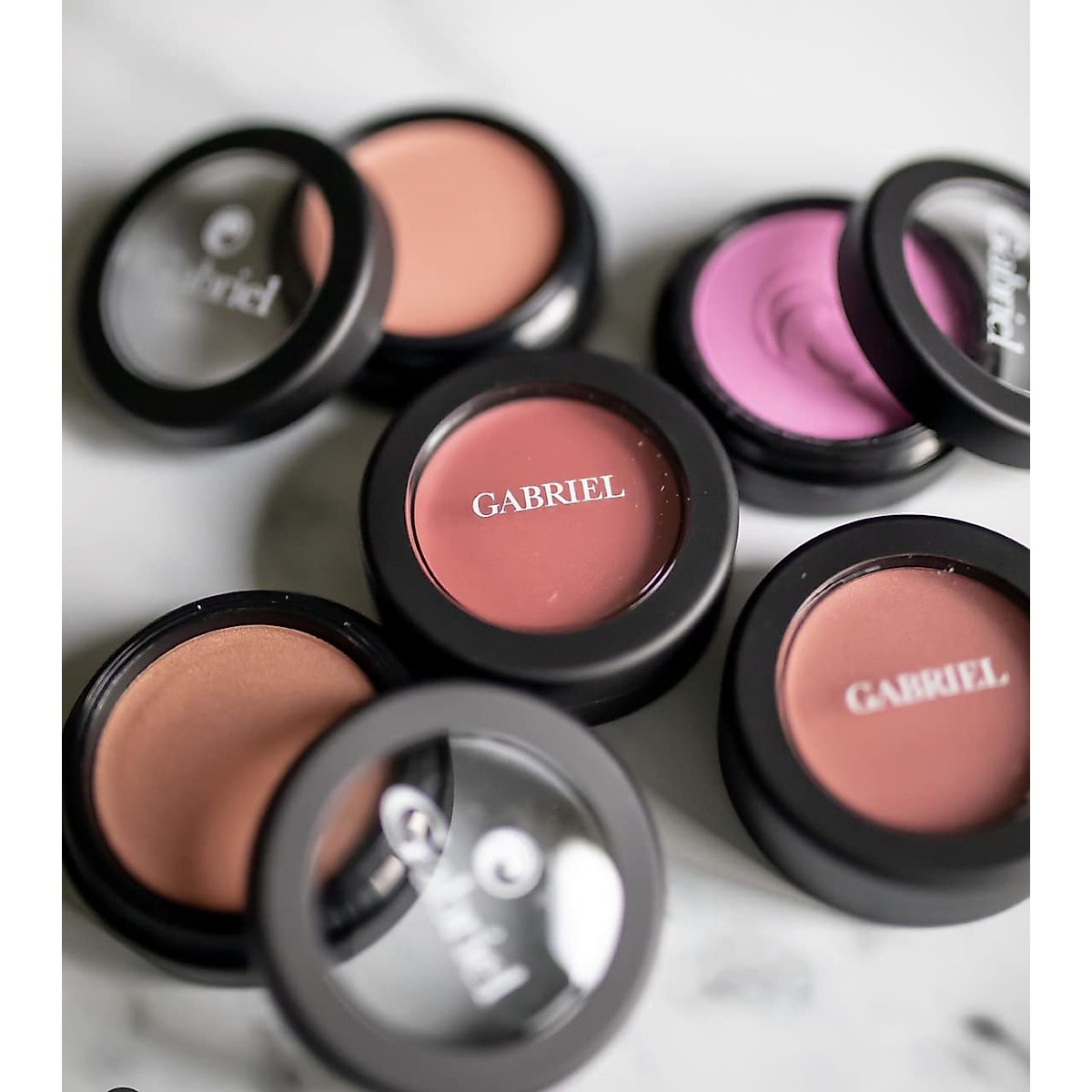 Gabriel Cosmetics Blush (Petal - Pale Pink Nectar/Warm Matte), Natural, Paraben Free, Vegan, Gluten-free, Cruelty-free, Non GMO,enhanced with Sea Fennel, creamy and natural finish, 0.1 oz.