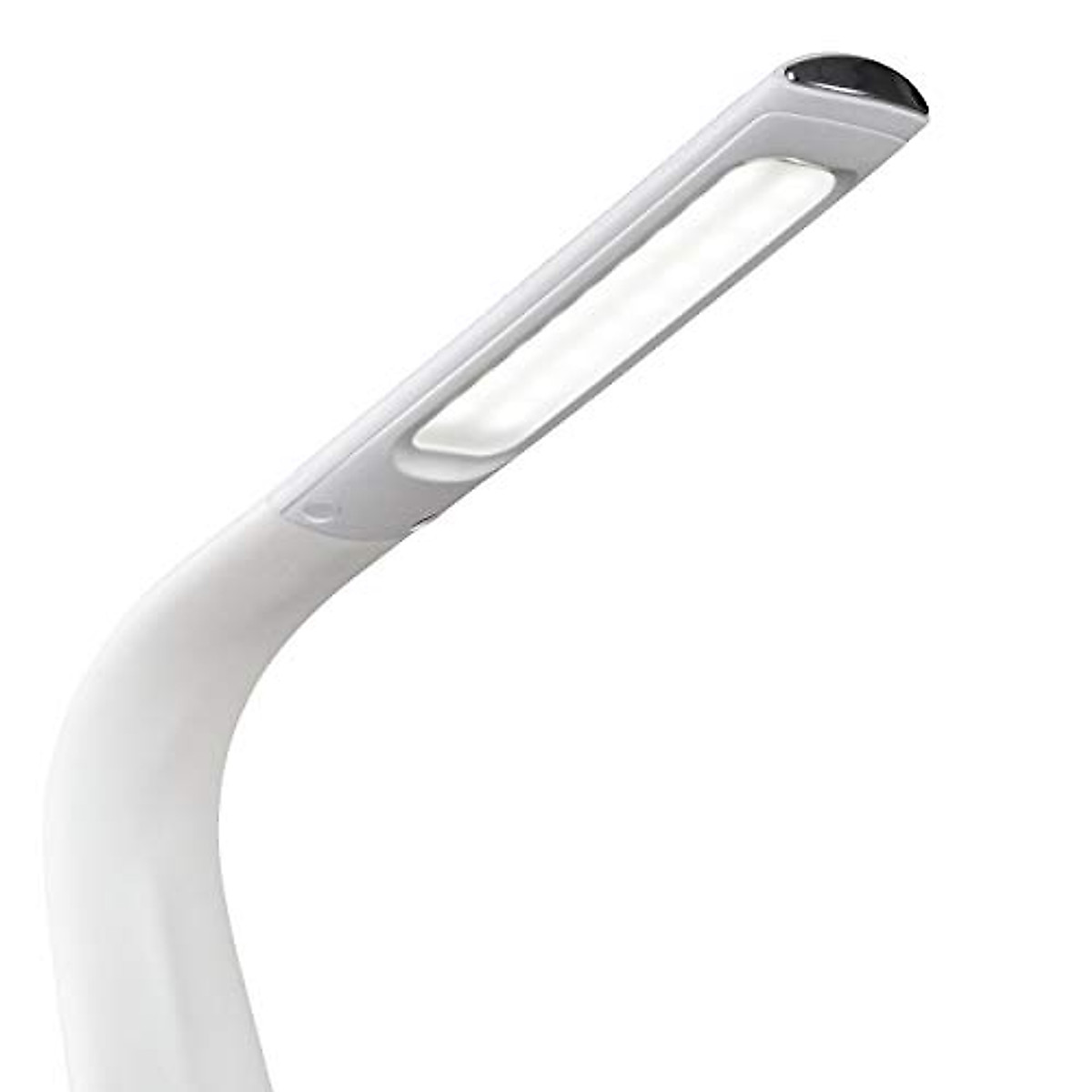 OttLite Thrive LED Sanitizing Desk Lamp with Clock and USB Charging - Eliminates up to 99.9% of Bacteria, Touch Activated, Flexible Neck, Modern Light for Reading, Crafting & Office Desktop