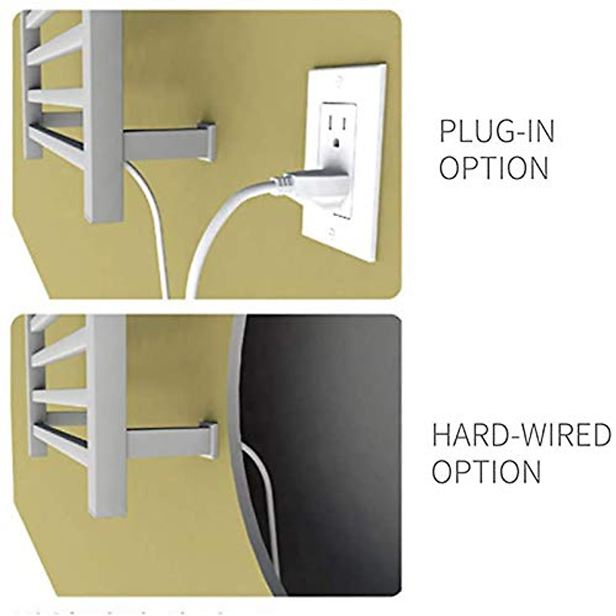 Bathroom Towel Warmer Electric Heated Towel Rack, Electric Heated Towel Rack, Wall-Mounted Towel Warmer with 15 Heated Bars, 304 Stainless Steel Heated Towel Rail Radiator, Bathroom Drying Rack, 1200X