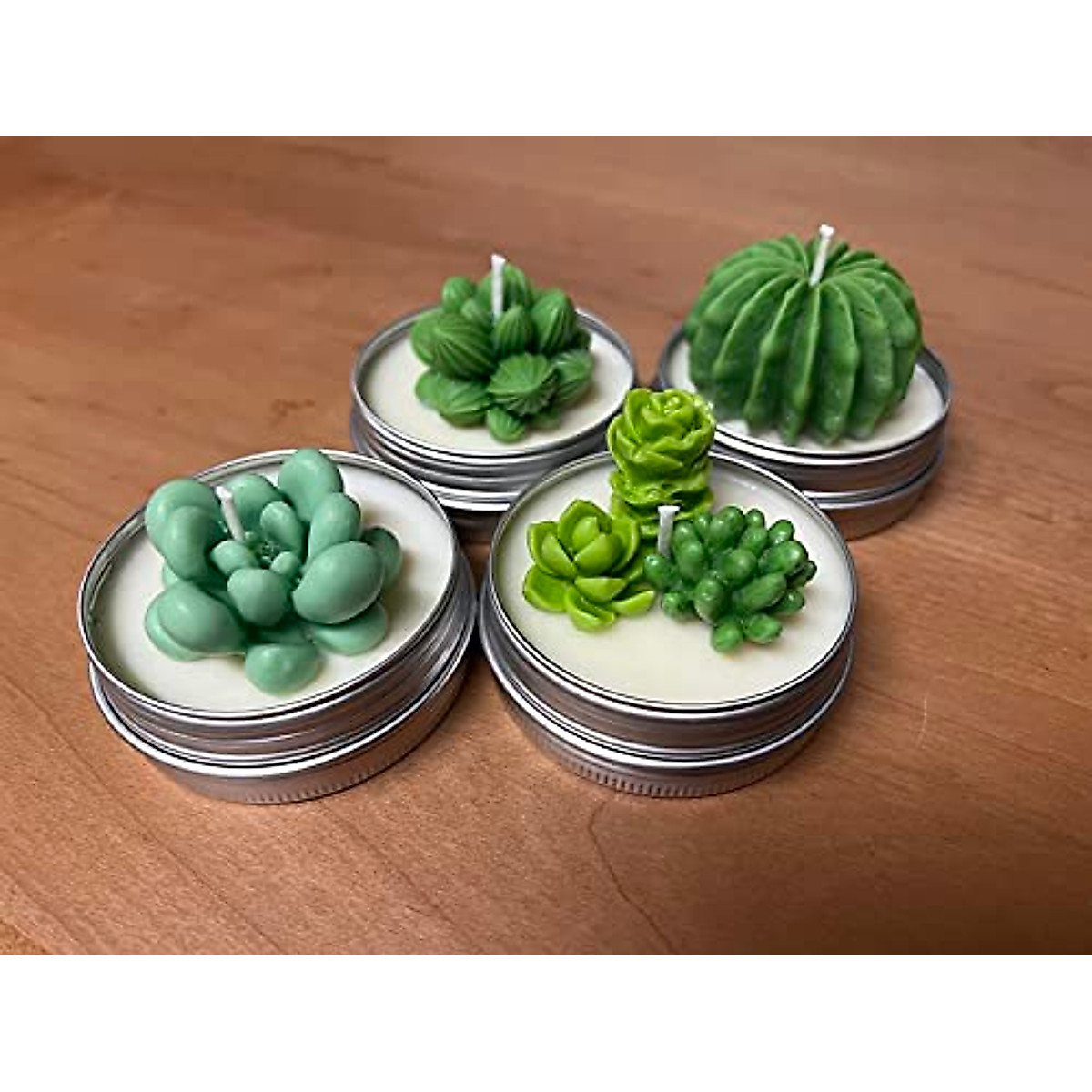Navani Succulent Silicone Mold, Cactus Resin Mold, Candle Mold Silicone for DIY Handmade Soap, Candle, Cake Decoration - 9 Pcs