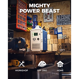 BLUETTI EB240 Portable Power Station 2400Wh/1000W Solar Generator, W/ 2 AC Outlets Emergency Battery Backup for Outdoor Camping RV Home Use