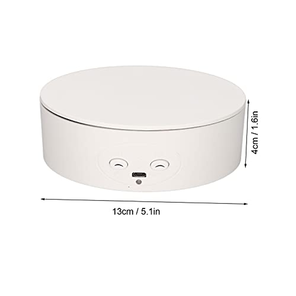 Tharyee Electric Rotating Display Stand, 360 Degree Rotating Turntable, 360 Degree Rotating Display Stand Maximum Load 6.6lb Electric Rotating Turntable for Wine Bottles Cosmetics (White)