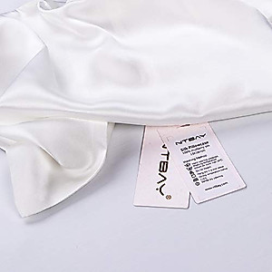 NTBAY Natural Mulberry Silk Toddler Pillowcase for Hair and Skin, Both Side 19 Momme Silk, 1 Pack Travel Pillow Case, 13x18 Inches, White