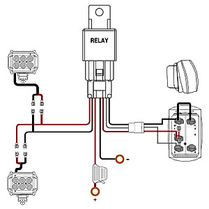 Nilight LED Light Bar 2PCS 18W Flood Off Road Lights 12V 5Pin Rocker Switch Wiring Harness Kit, 2 Years Warranty, Clear,White