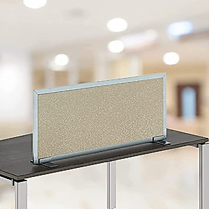 Obex Acoustical Free Standing Screen, Cubicle Accessories Privacy Panel, Desk Office Furniture Partitions Portable Sound Proof Dividers, 24" x 24", Natural
