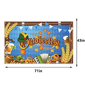 Oktoberfest Backdrop for Photography Oktoberfest Banner Fall German Bavarian Oktoberfest Beer Party Decorations and Supplies for Home Party
