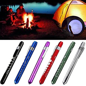 Bluelans® Pen Light Reusable LED Medical Penlight with Pupil Gauge for Nurses Doctors with Pocket Clip (Blue)