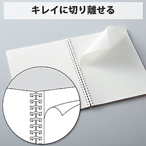 KOKUYO D Shaped Soft Ring Notebook, 5mm Grid Ruled, 70 Sheets, A5, Black, Japan Import (SU-SV437S5-D)