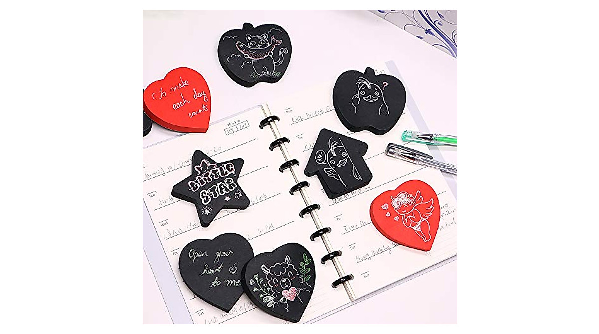 Eagle Heart Shaped Sticky Notes - Red, 100 Sheets for Notes & Reminders
