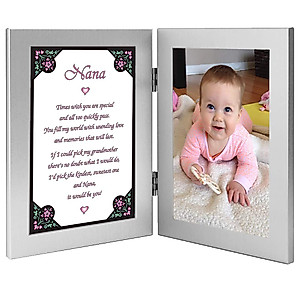 Poetry Gifts Nana Sweet Poem from Grandchild for Birthday or Mother's Day, Add 4x6 Inch Photo to Attached Frame
