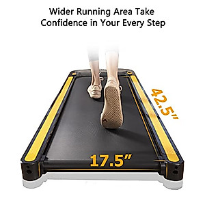 TIMETOOK Under Desk Treadmill, 2.25HP Treadmill with 265lb Weight Capacity, Portable Walking Pad Design for Home Office with IR Remote Control