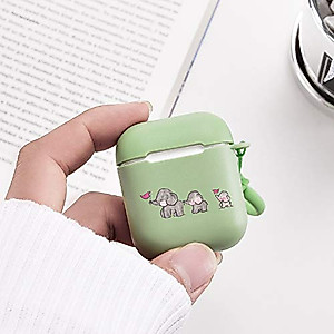 LuGeKe Compatible with Airpods 1&2 Soft Silicone Animals Case,Luxury Funny Cool Stylish Elephant Designer Cute Cover for Girls Boys Kids Teens Men Air pods (Support Wireless Charge,Elephant Flag)