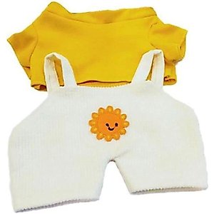 Cartoon Duck Clothes White Yellow Stuffed Duck Clothing for Plush Cotton Skirt Overalls Outfit Clothing Stuffed Animals Clothes Kawaii Plush
