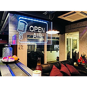 ADVPRO Personalized Your Name Est Year Theme Recording Studio On Air Dual Color LED Neon Sign Red & Blue 16" x 12" st6s43-qm1-tm-rb