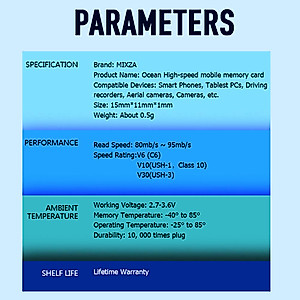 MIXZA 128GB Micro SD Card, U3 V30 MicroSDXC Memory Card Full HD & 4K UHD, Expanded Storage for Gaming, Wyze, GoPro, Dash Cam, Security Camera, 4K Video Recording, High Speed TF Card up to 100MB/s