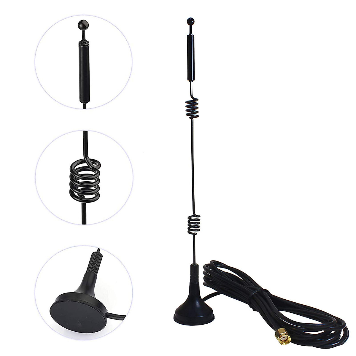 Dual Band Long Range WiFi Antenna (4-Pack), Eifagur 9dbi 2.4GHZ 5GHZ 5.8GHZ RP-SMA Connector with Magnetic Base for IP Camera WiFi Router Computer Network Devices Wireless Range Extender