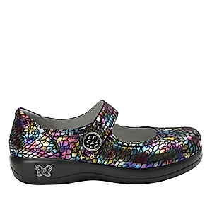 Alegria Kourtney Mary Jane Women's Comfort Shoes Minnow Rainbow Vegan Leather 9.5-10 M US