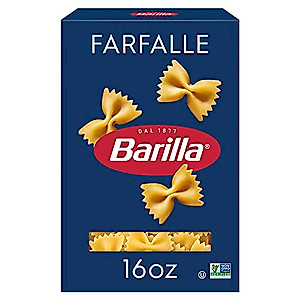 Barilla Farfalle Pasta, 16 oz. Box - Non-GMO Pasta Made with Durum Wheat Semolina - Kosher Certified Pasta