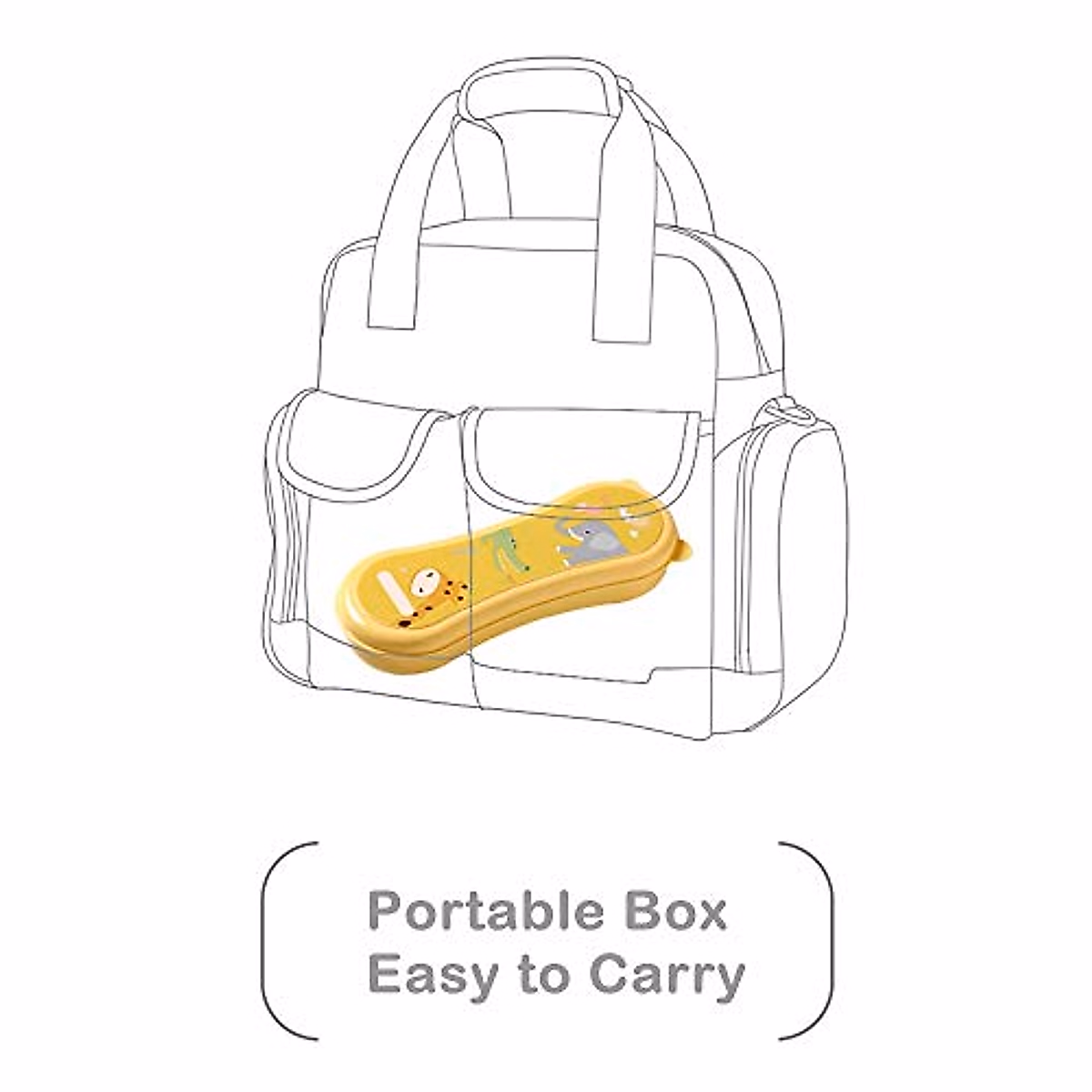 Goryeo Baby Training Chopsticks for Kids - Kids Chopsticks Use Completely Harmless Material - Anti-dislocation Buckle Design - Includes Portable Box (Blue)