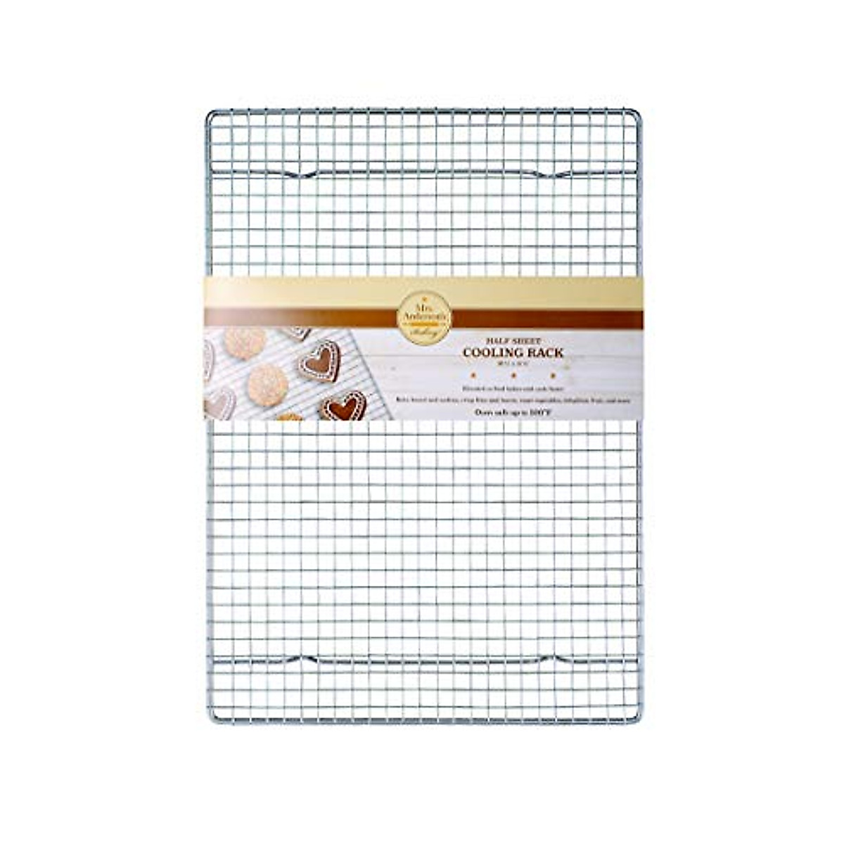 Mrs. Anderson’s Baking Half Sheet Baking and Cooling Rack, 16.5 x 11.75-Inches