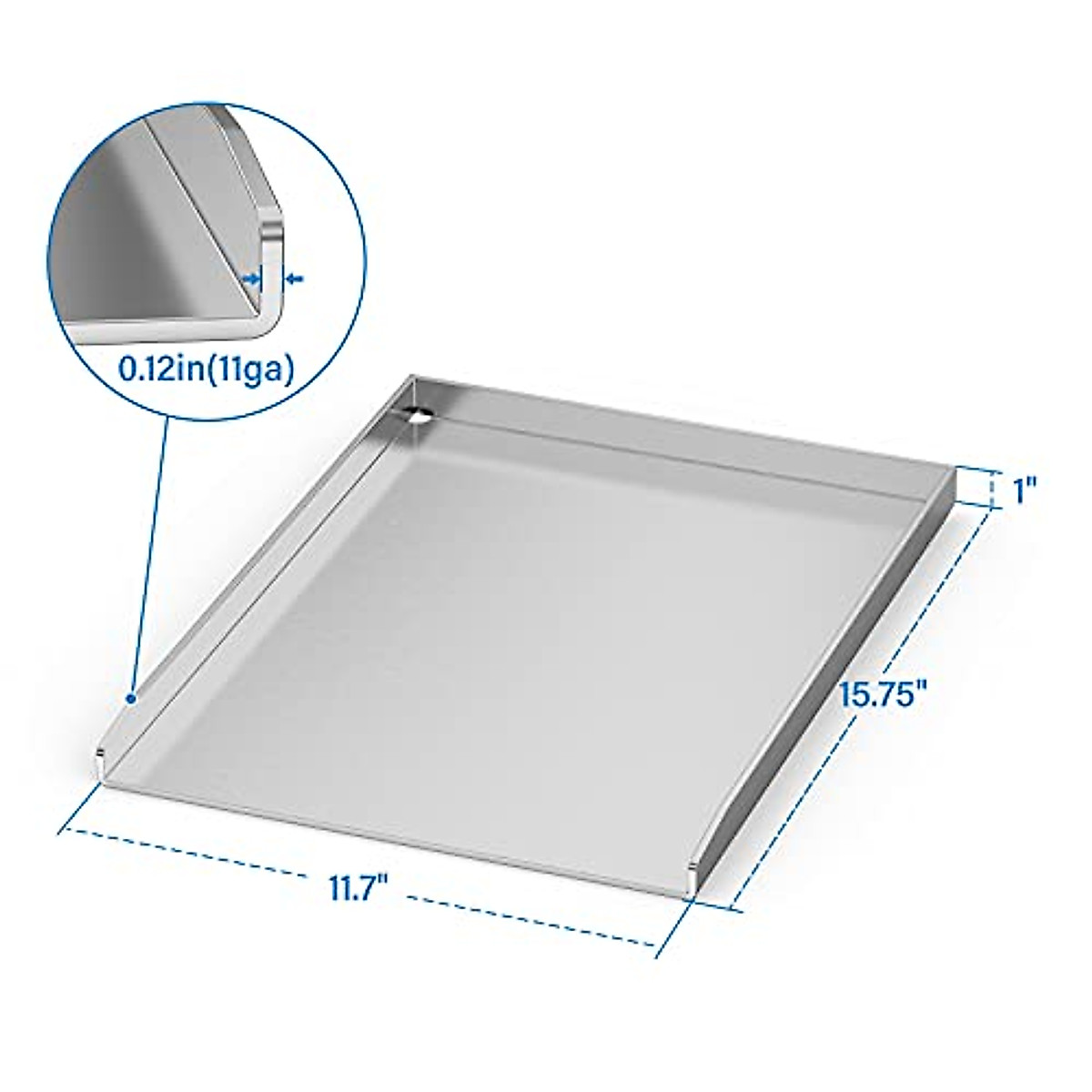 Stanbroil Universal Stainless Steel Griddle Pan for Outdoor Grill Stove Cooking
