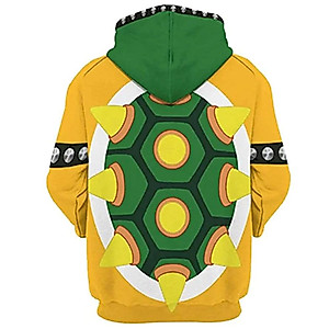 DINJUL Anime Cosplay Costume Hoodie Anime Hoodie Sweatshirt Anime Hoodie Outfit Halloween 2Pcs (Yellow, Samll)