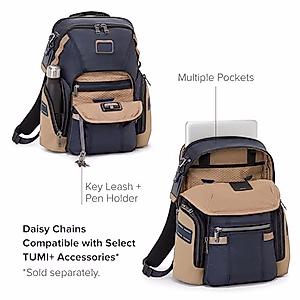 TUMI - Alpha Bravo Navigation Backpack - Everyday Travel Backpack - Fits Up to 15" Laptop - 16.0" X 14.0" X 7.3" - Midnight Navy/Khaki
