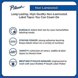 Brother Tape Cartridge 0.5IN Wide, Non-laminated Blue on White (MK233)