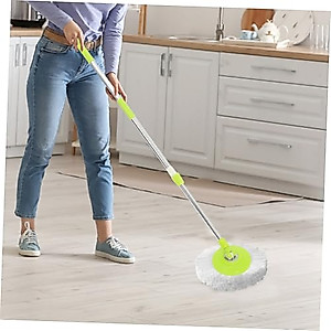 Didiseaon Rotating Mop Rod Mop Handles Mop Head for Rotary Mop Bucket Mop Head Replacement Holder Domestic Straight Mop Rods Commercial Cleaning Mop Handle Detachable Mop Pole Green Plastic