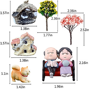 Yasowdkel Fairy Garden Accessories, 61 Pcs Miniatures for Fairy Garden Decorations Set,Micro Landscape Ornaments Kit,Fairy Garden Animals,Garden DIY Kit