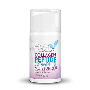 Eva Naturals Collagen Face Moisturizer Peptide - Anti-Wrinkle Facial Moisturizer For Face - Deeply Hydrating Multi-Peptide Collagen Boosting Face Cream, Facial Skin Care For Smoother Skin - 50ml