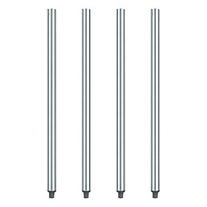 DuraSteel Galvanized Legs for Work Table - 33.5 inch Replacement Galvanized Legs - Fits Commercial Food Prep Stainless Steel Utility Table or Maple Wood Worktable, Silver