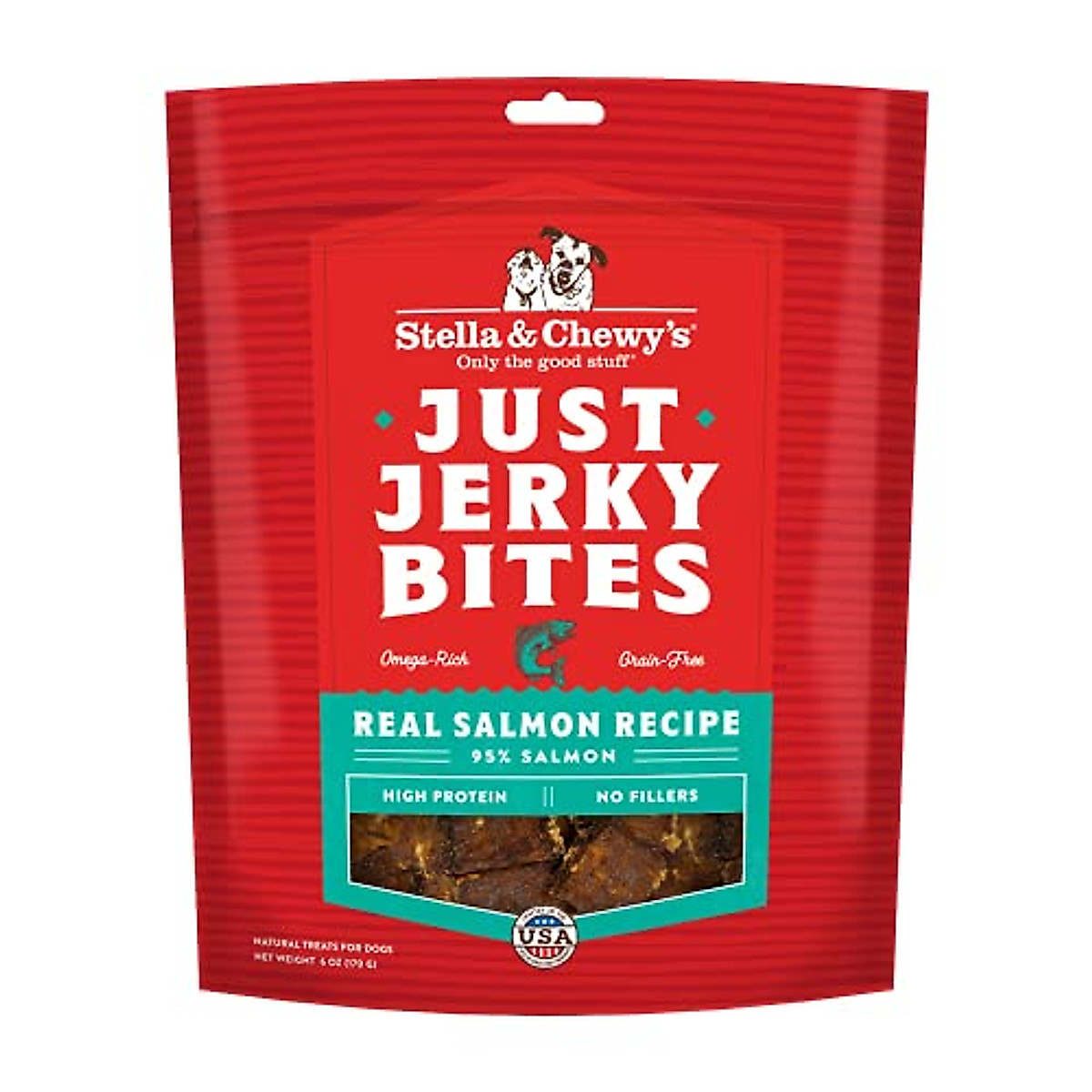 Stella & Chewy's Just Jerky Bites Real Salmon Recipe Dog Treats, 6 oz. Bag
