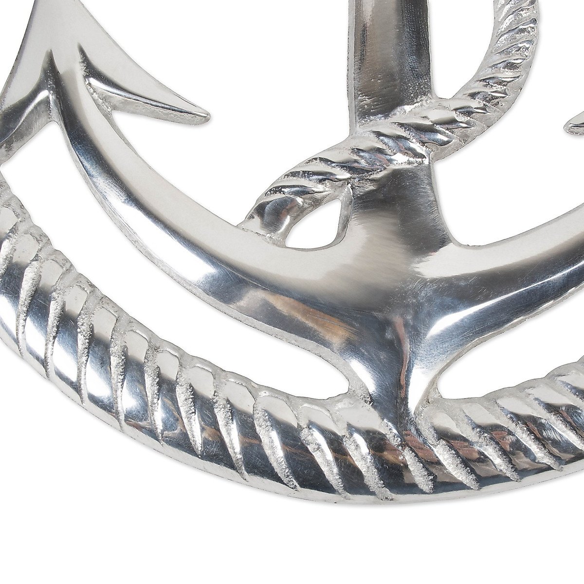 DII Decorative Trivet Set for Pots & Pans Dining Table Hot Pot Holder, Casted Metal, 8x8, Anchor & Rope, 2 Piece