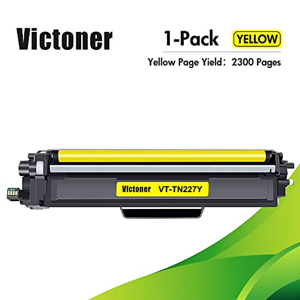 VICTONER Compatible TN227 TN227Y Toner: Cartridge Replacement for Brother TN227 TN227Y TN-227Y TN223Y MFC-L3770CDW HL-L3290CDW HL-L3230CDW MFC-L3750CDW HL-L3270CDW MFC-L3710CW Printer (Yellow, 1-Pack)