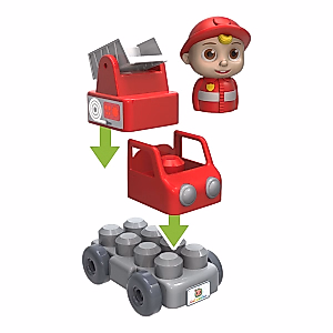 Cocomelon Build A Vehicle Playset, Includes 3 Vehicle Sets, Styles May Vary, Officially Licensed Kids Toys for Ages 18 Month by Just Play