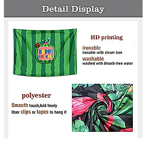 Cute Cartoon Watermelon Backdrop Kids 1st 2nd 3rd Happy Birthday Watermelon Theme Party Photography Backdrops Newborn Baby Shower Decoration Background 6x4FT