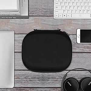 Geekria Shield Headphones Case Compatible with Sony MDRZX110NC, MDR-ZX110, MDR-ZX300, MDR-ZX310, MDR-ZX330BT Case, Replacement Hard Shell Travel Carrying Bag with Cable Storage (Black)